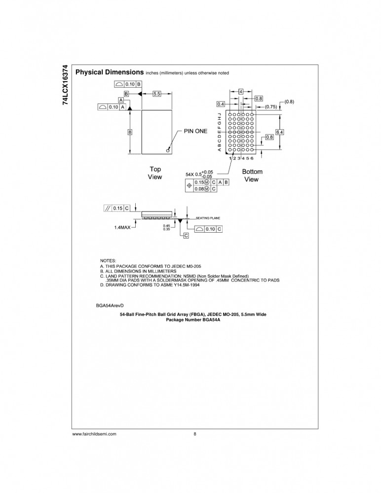 74LCX16374 document page 9