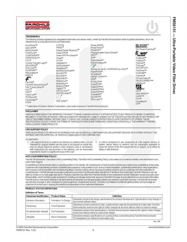 FMS6151 datasheet page 10