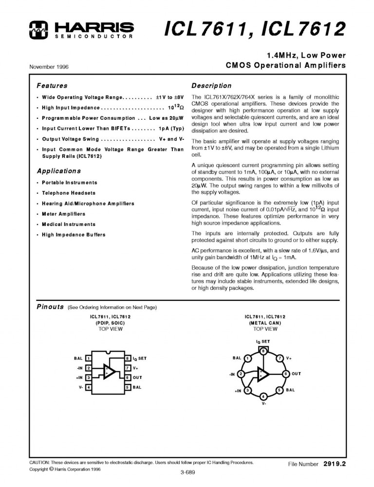 ICL7612DMTV datasheet page 2