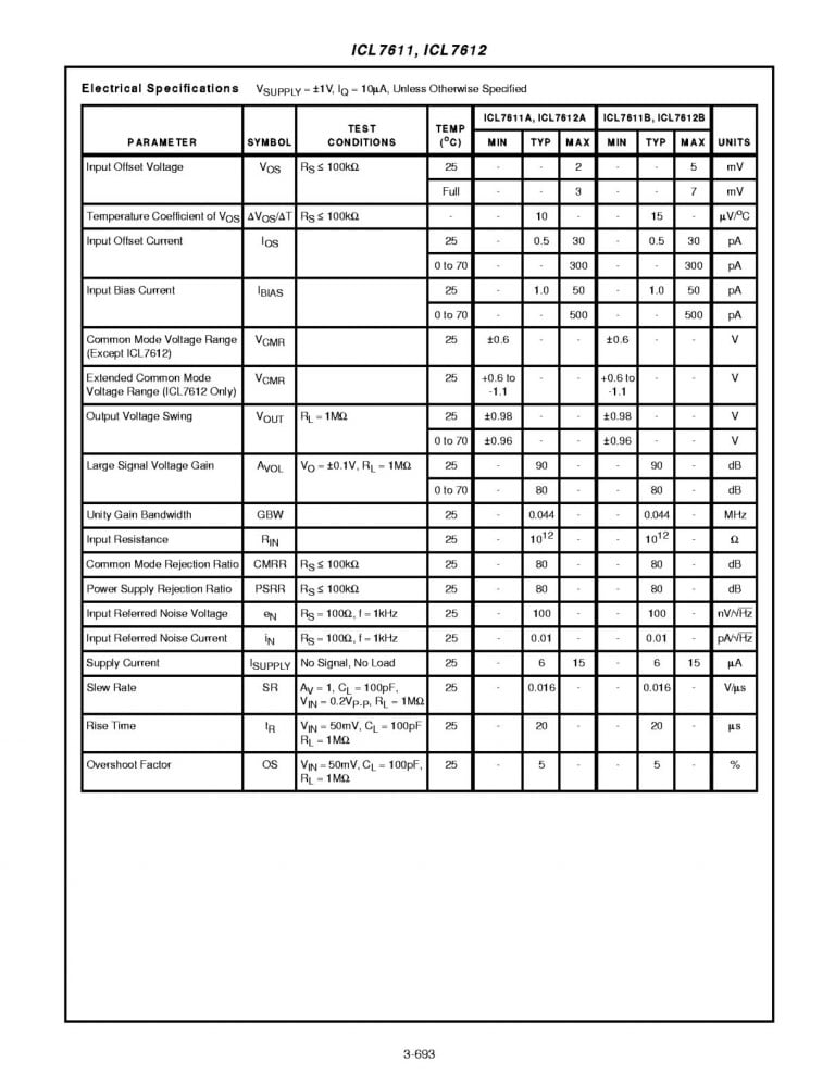ICL7612DMTV datasheet page 6