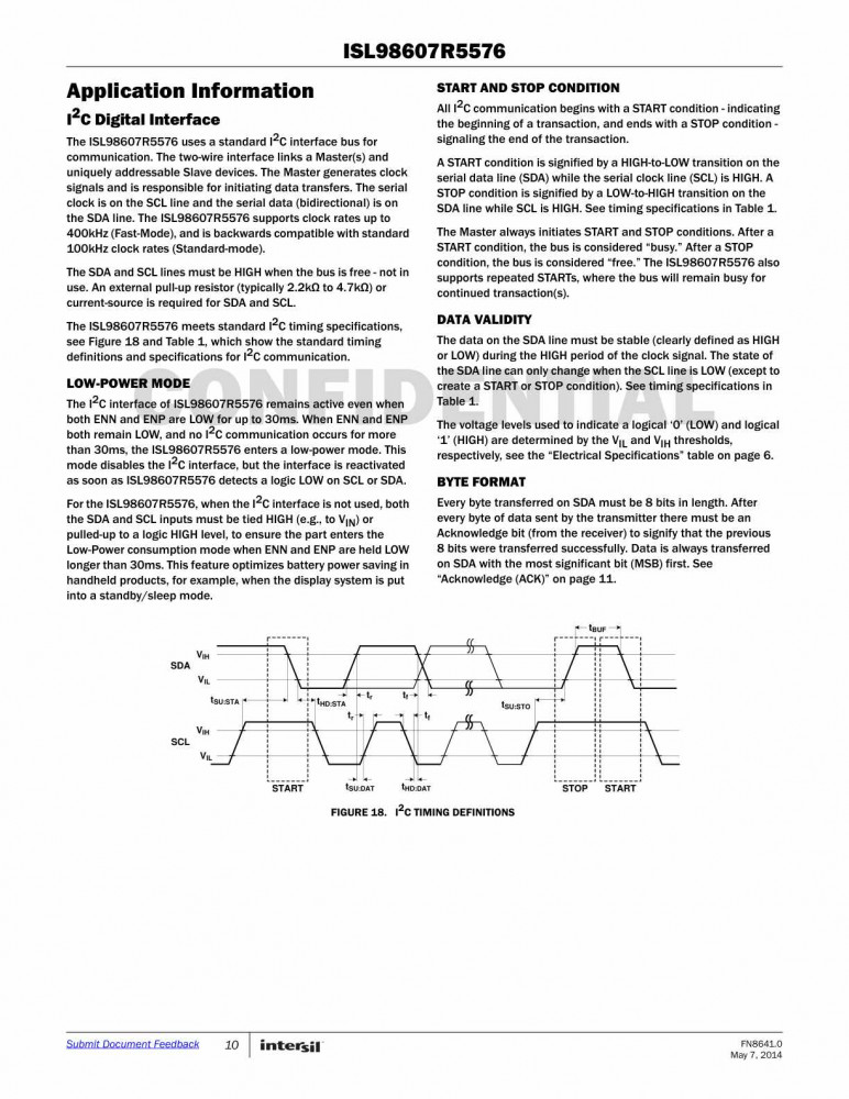 Datasheet page 10