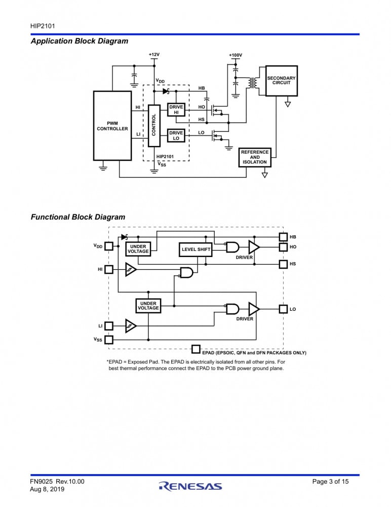 HIP2100IBZT technical document page 3
