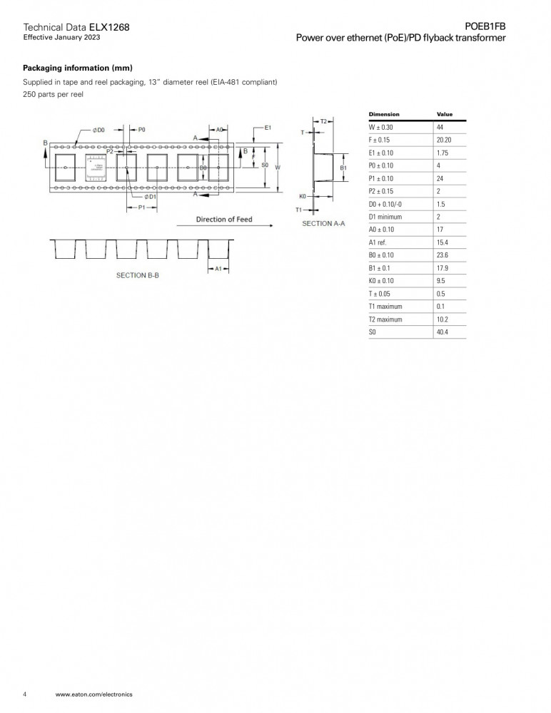EATON POEB1FB datasheet page 4