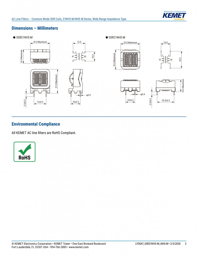 KEMET SSR21NHS-M20103 datasheet page 3