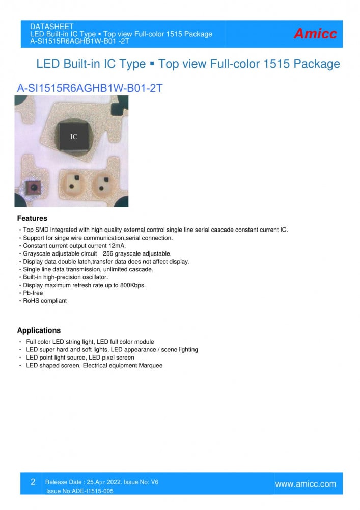 A-SI1515R6AGHB1W-B01-2T datasheet page 2