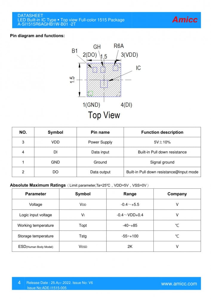A-SI1515R6AGHB1W-B01-2T datasheet page 4