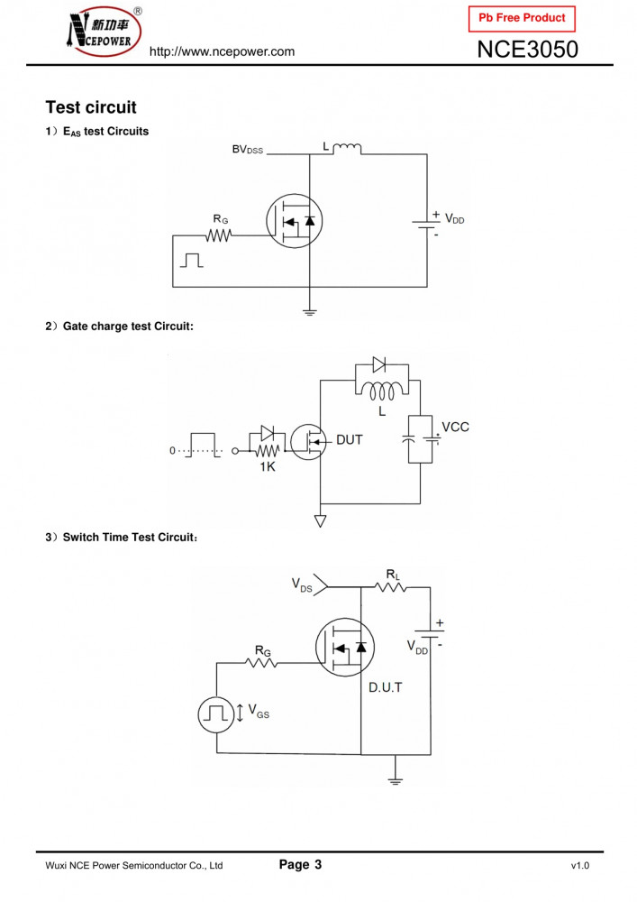 NCE3050 datasheet page 3