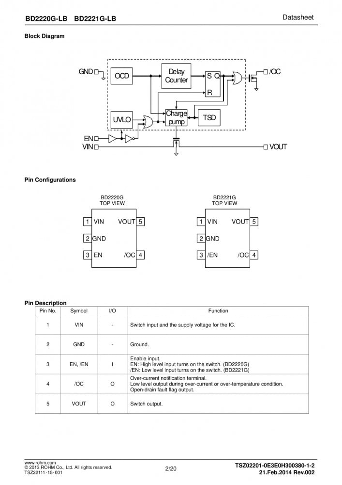 BD2221G-LBTR datasheet page 2