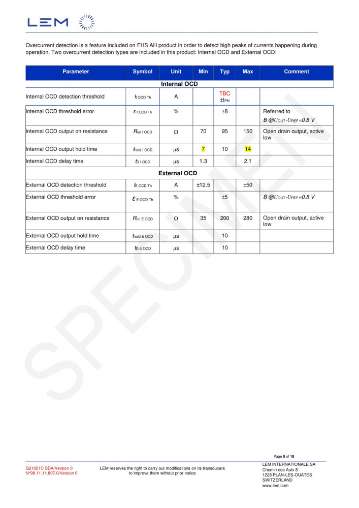 FHS AH 600 datasheet page 5