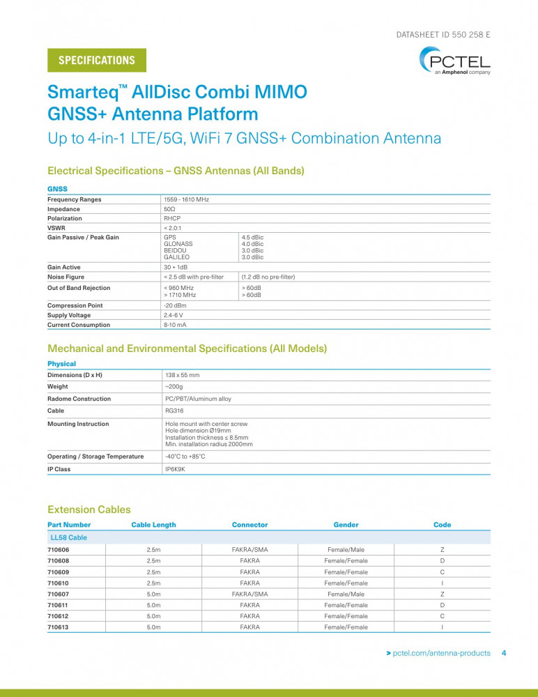 AIDisc Combi MIMO GNSS+ product document, page 4