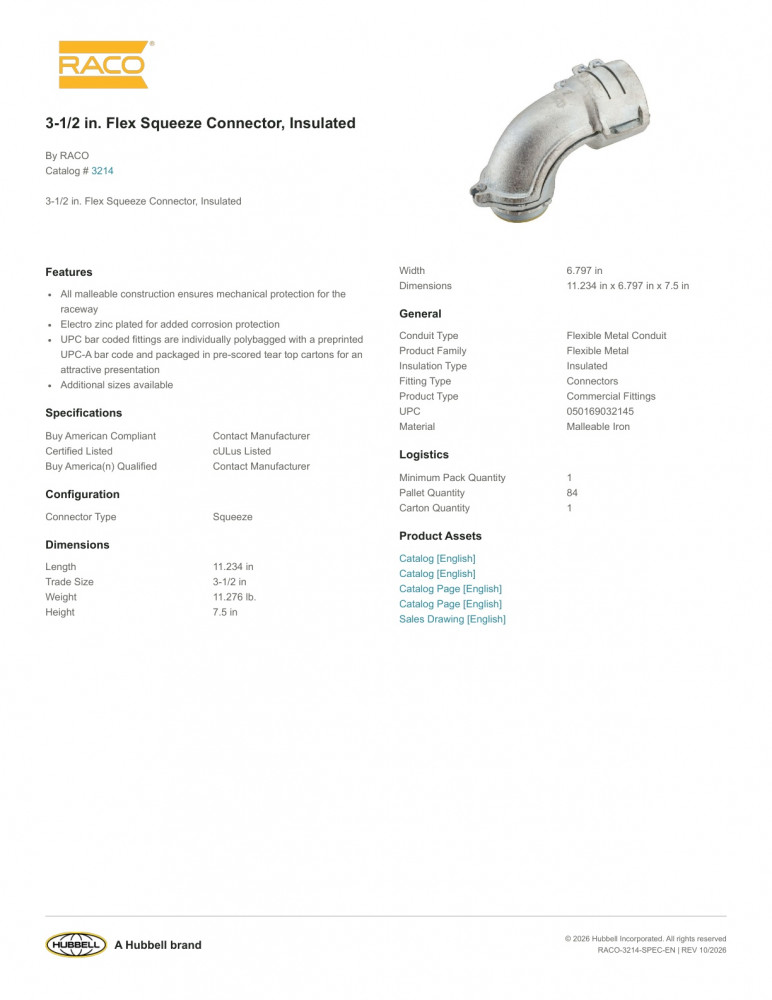 Product documentation image for catalog 3214