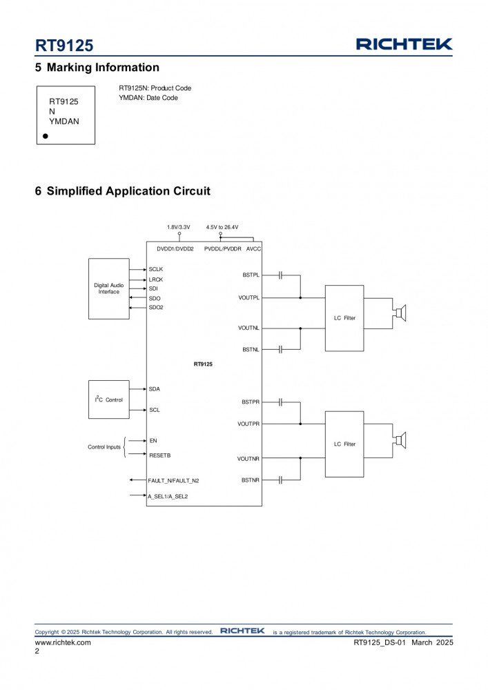 RT9125 datasheet page 2