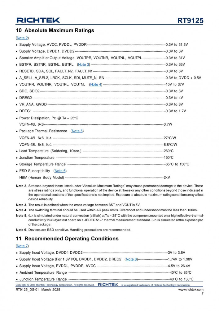 RT9125 datasheet page 7