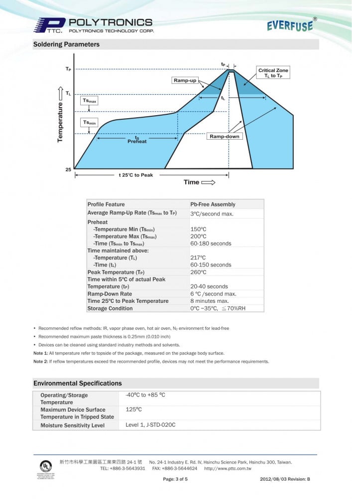SPR-P260T technical document page 3