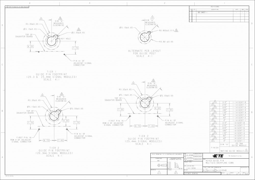 TE Connectivity 1410548-4 technical drawing page 2