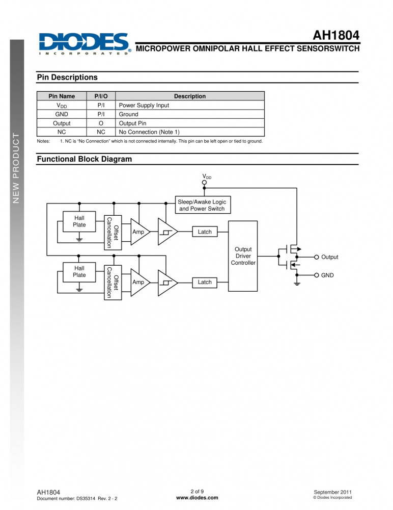 AH1804-W-7 datasheet page 2