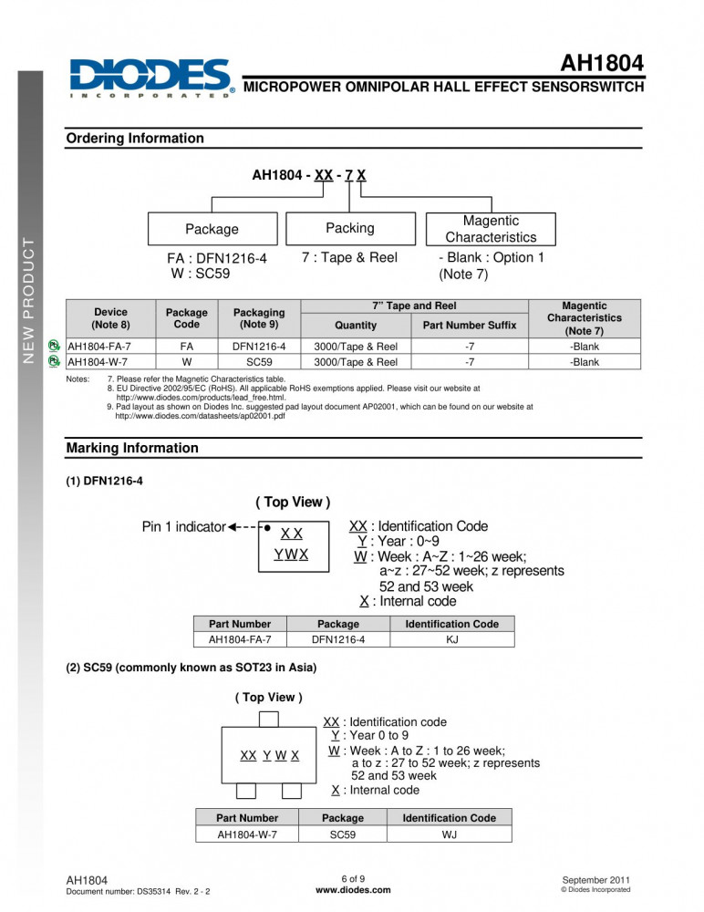 AH1804-W-7 datasheet page 6