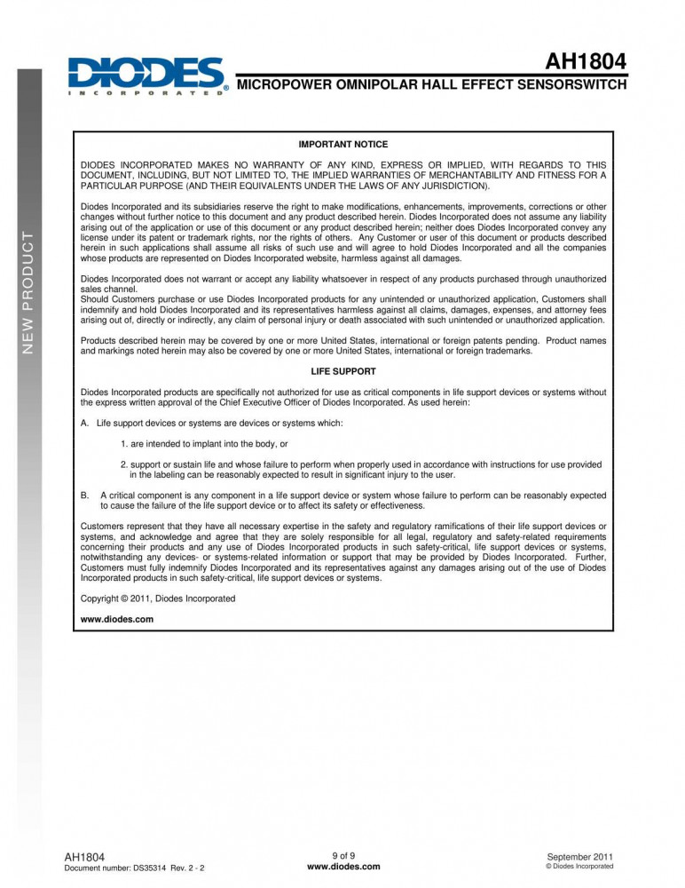 AH1804-W-7 datasheet page 9