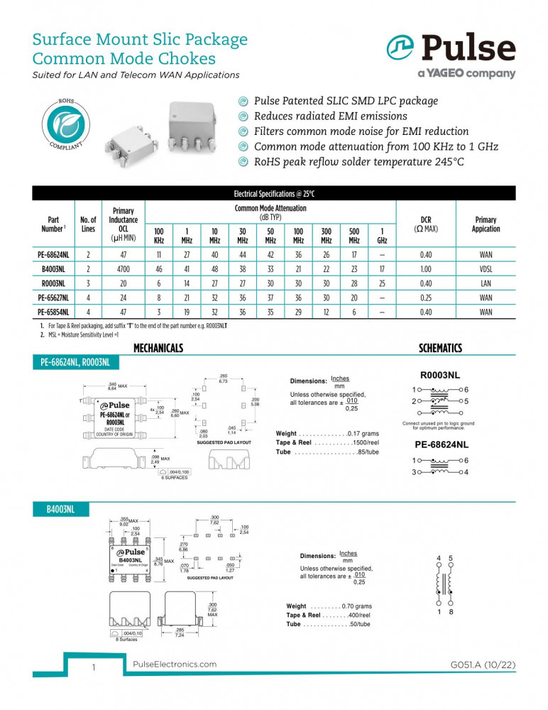 B4003NLT technical document page 1