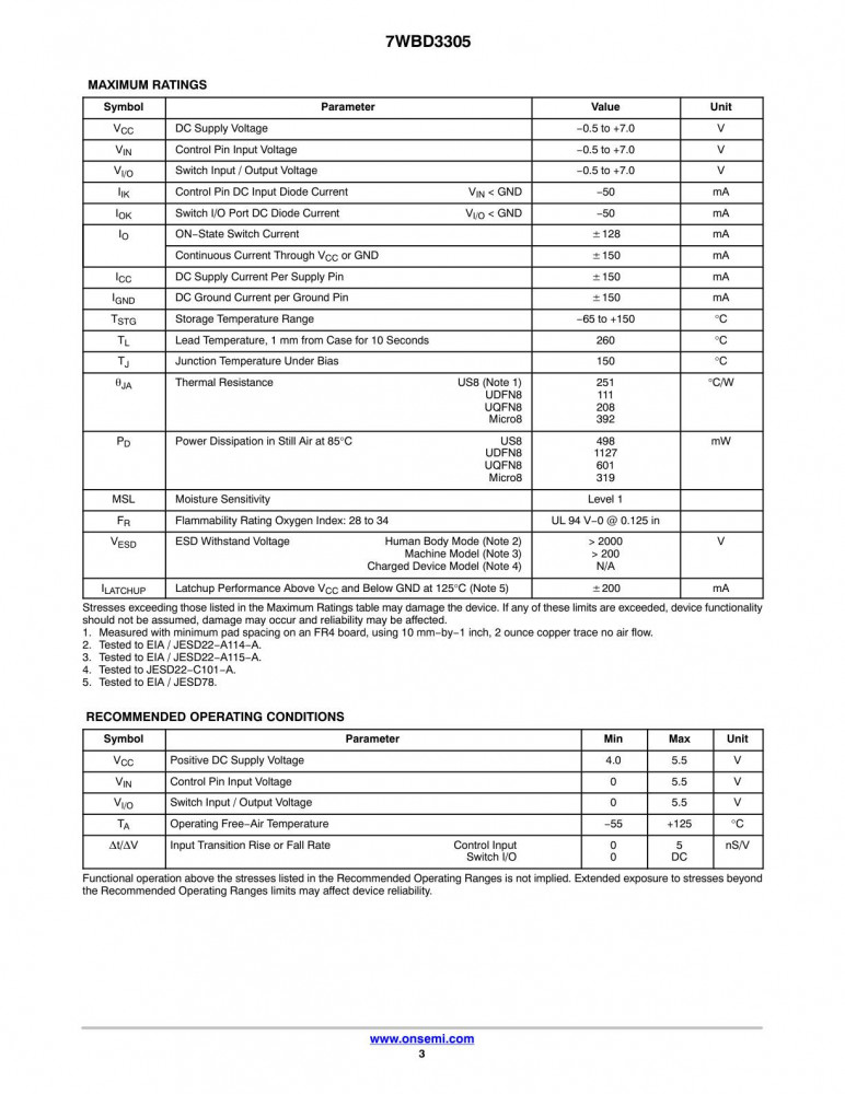 7WBD3305 datasheet page 4
