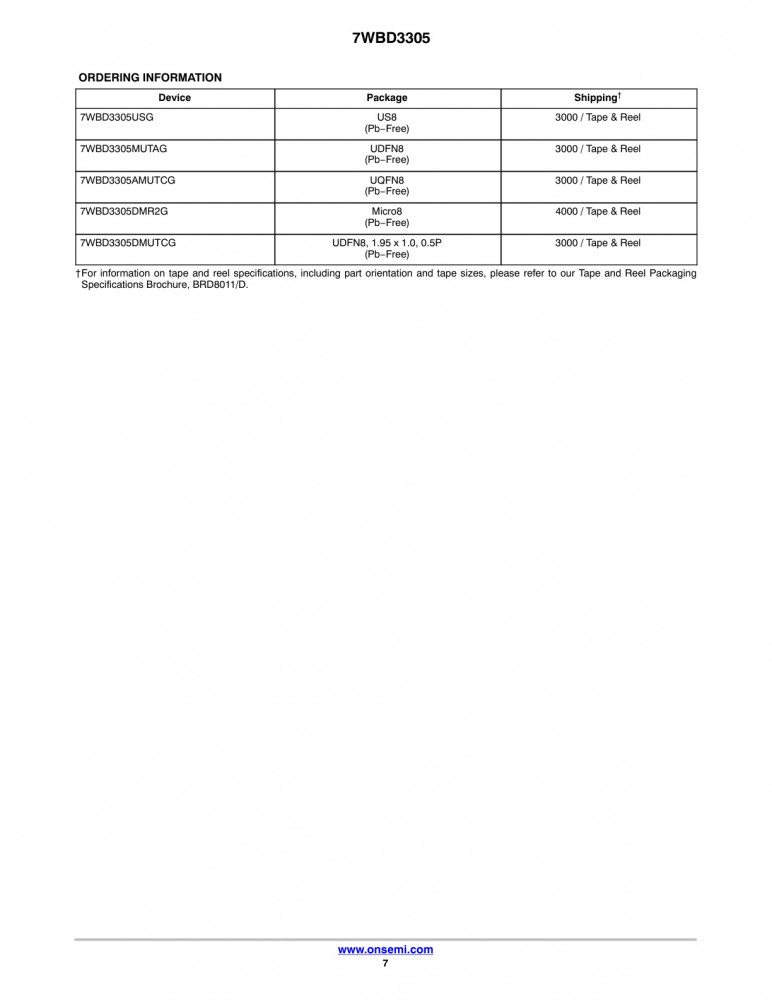 7WBD3305 datasheet page 8
