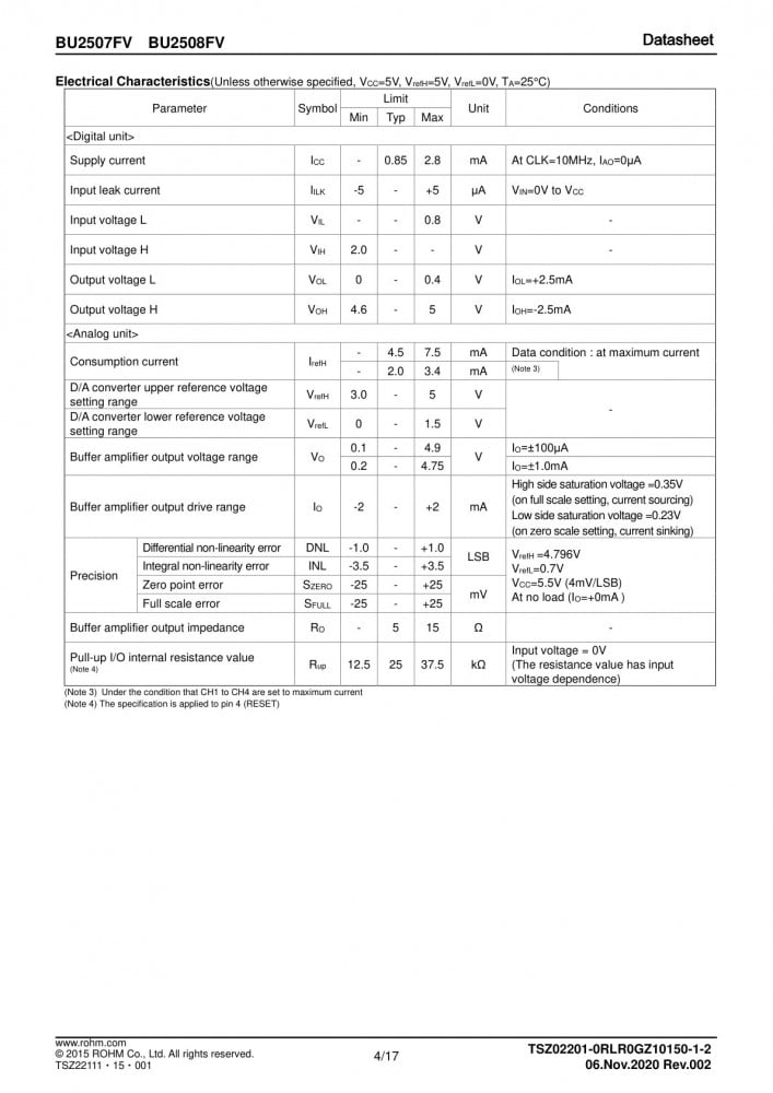 BU2507FV-E2 datasheet page 4