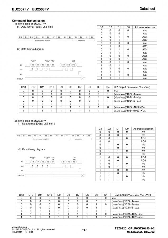 BU2507FV-E2 datasheet page 7
