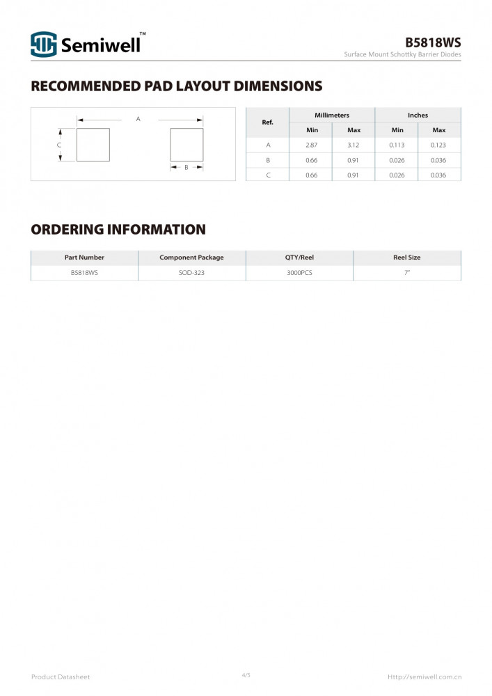 B5818WS datasheet page 4