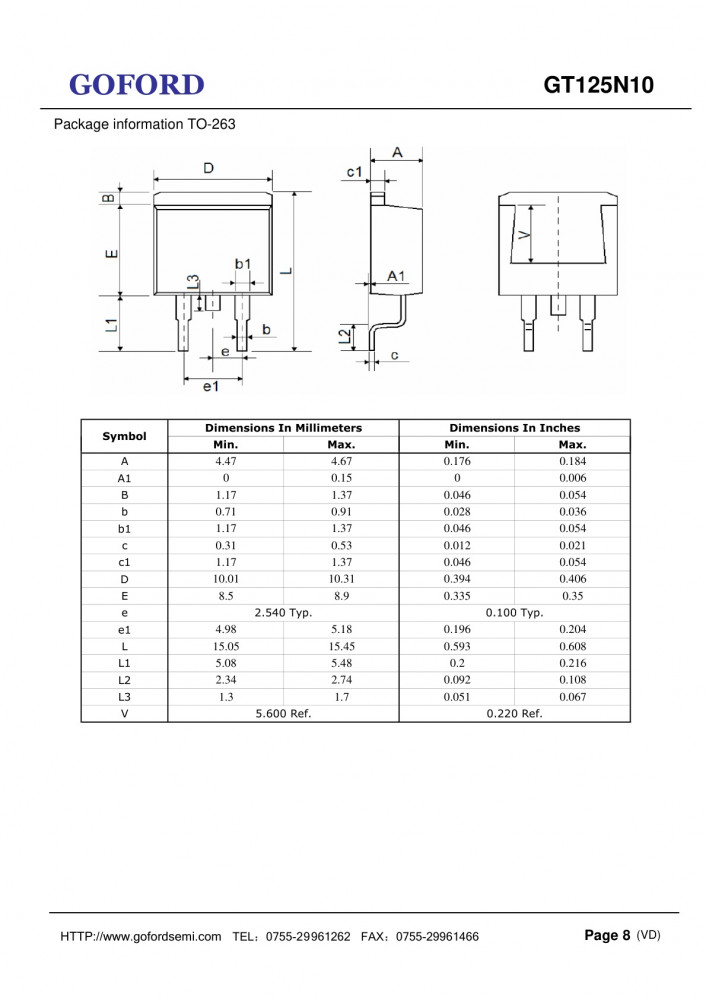 GT125N10M datasheet page 8