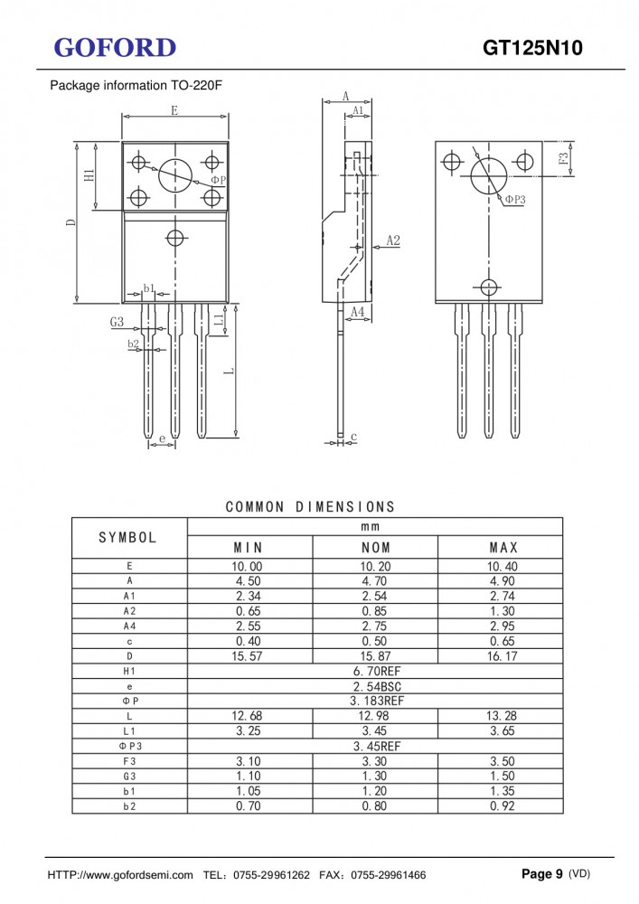 GT125N10M datasheet page 9