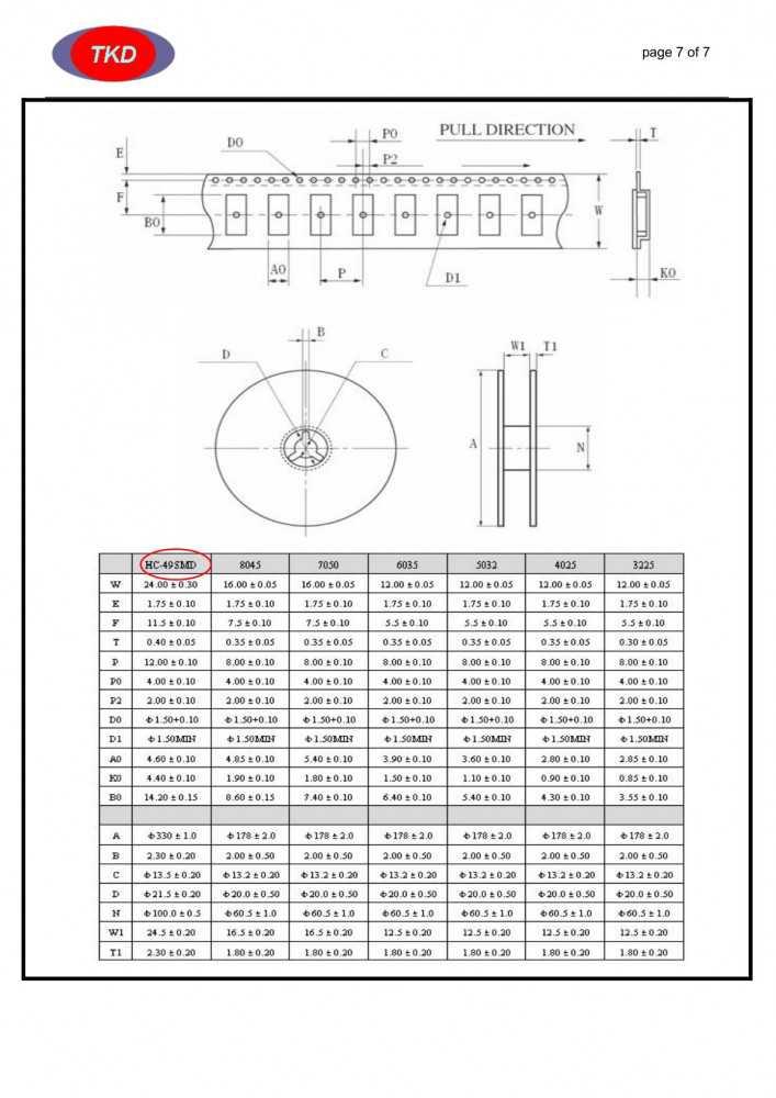 TKD crystal specification page 7