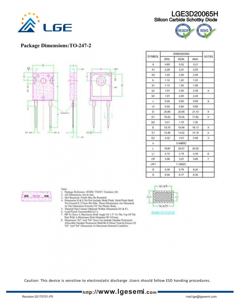 LGE3D20065H datasheet page 5