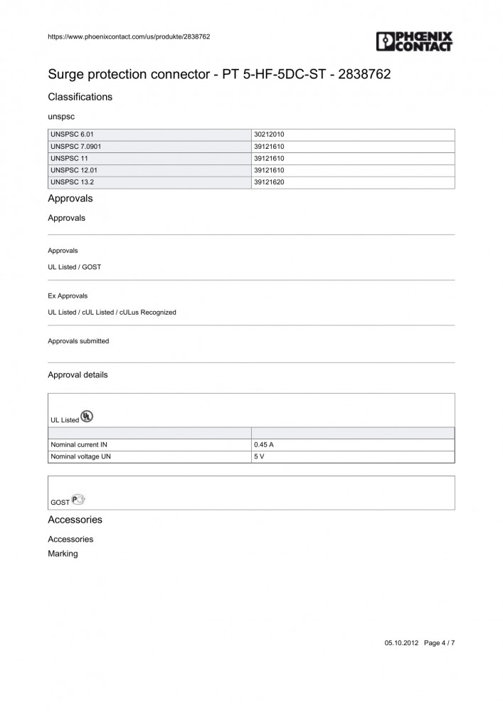 Phoenix Contact 2838762 technical document page 4