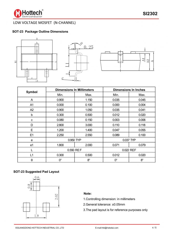 SI2302 datasheet page 4