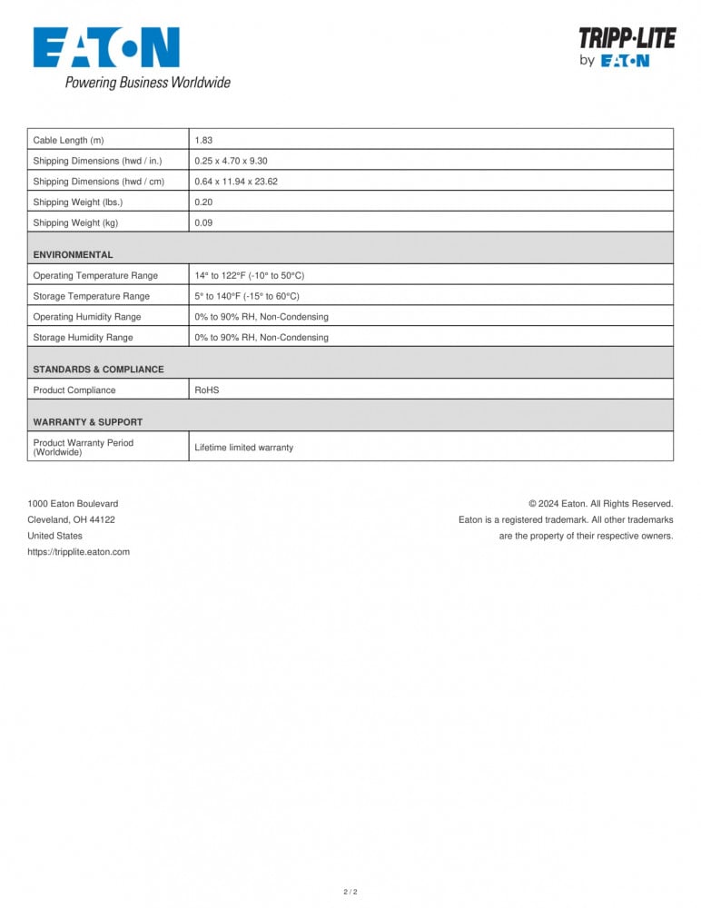 UR050-006-DNB technical document page 2