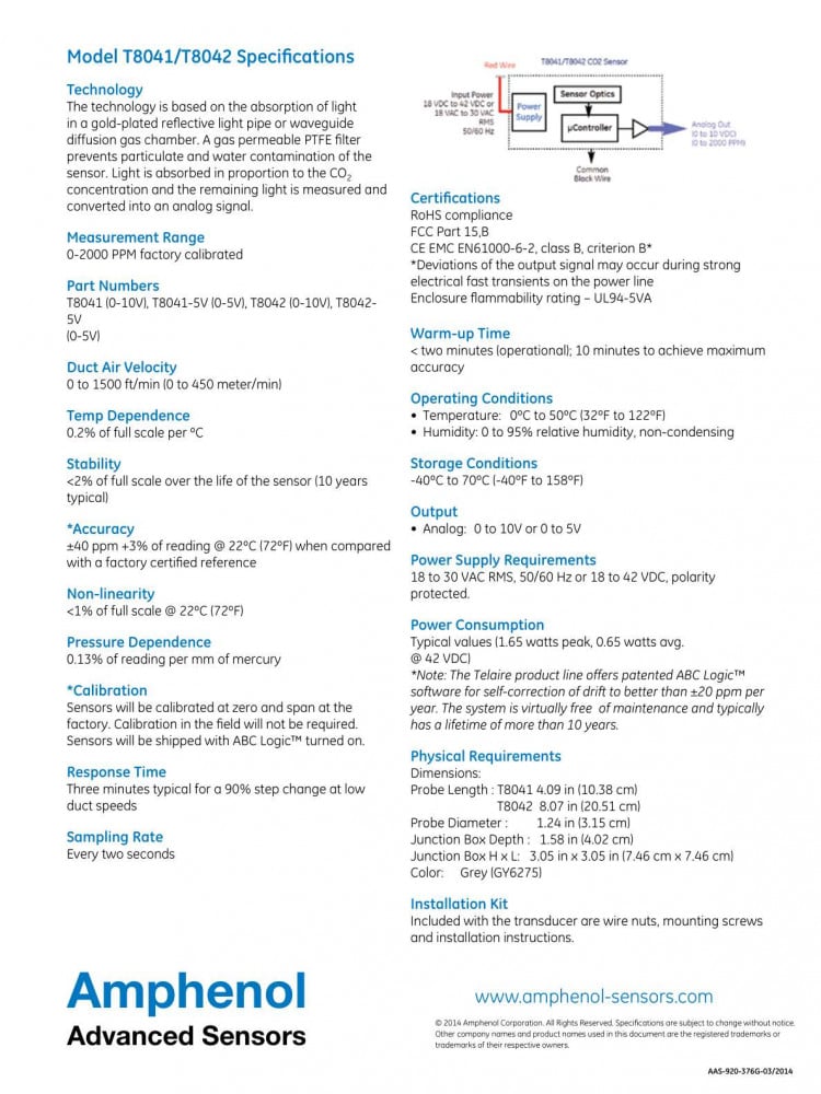 T8041/T8042 specifications