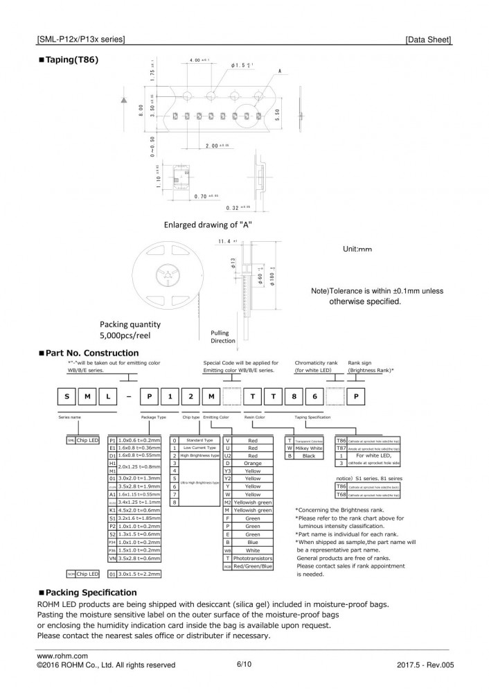 ROHM SML-P12UTT86R datasheet page 6