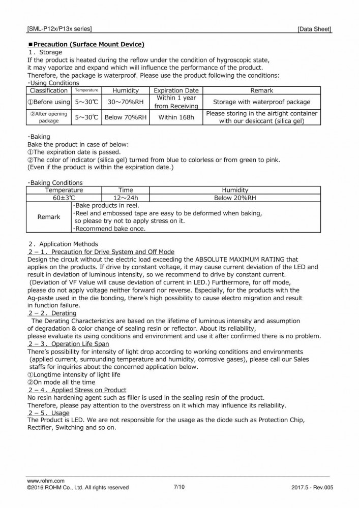 ROHM SML-P12UTT86R datasheet page 7