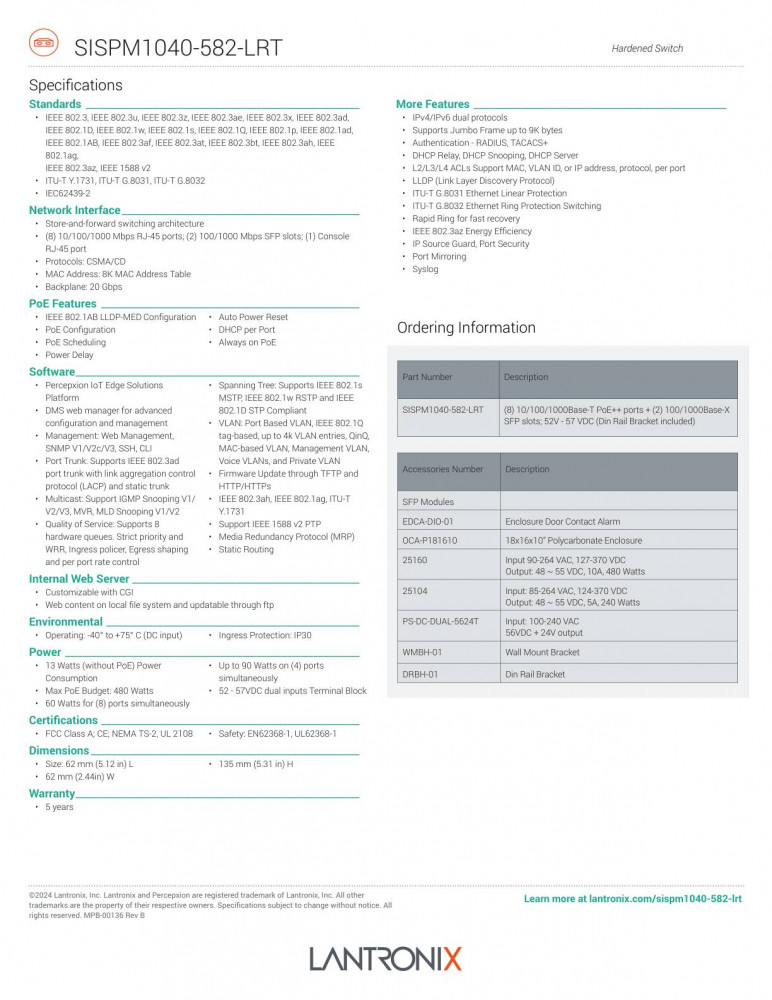 SISPM1040-582-LRT product document page 2