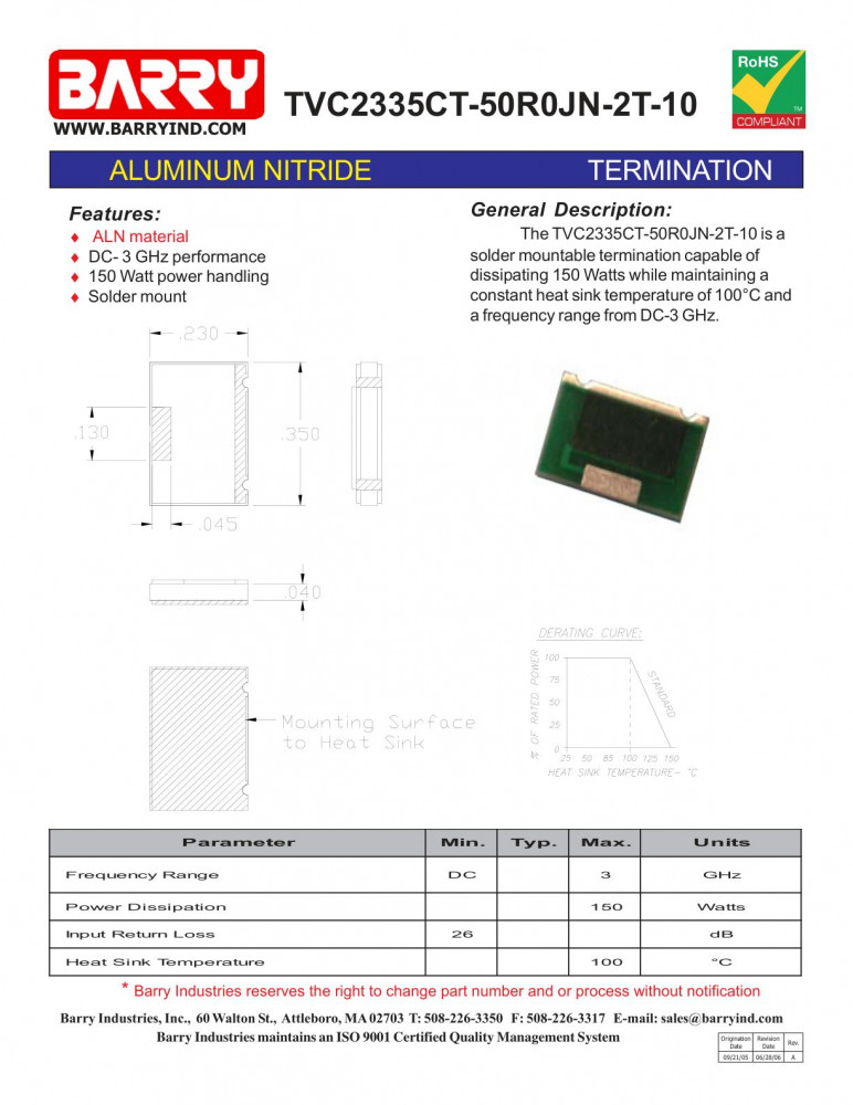 TVC2335CT-50R0JN-2T-10TR technical document page 1