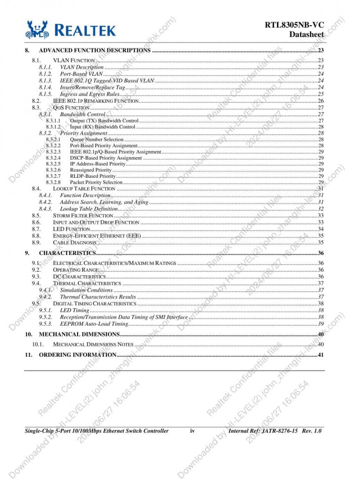 RTL8305NB-VC-CG datasheet page 4