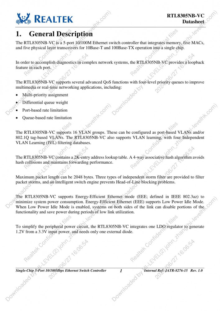 RTL8305NB-VC-CG datasheet page 7