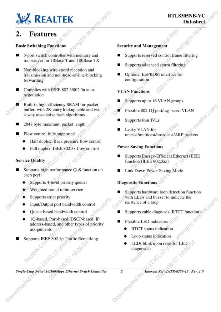 RTL8305NB-VC-CG datasheet page 8