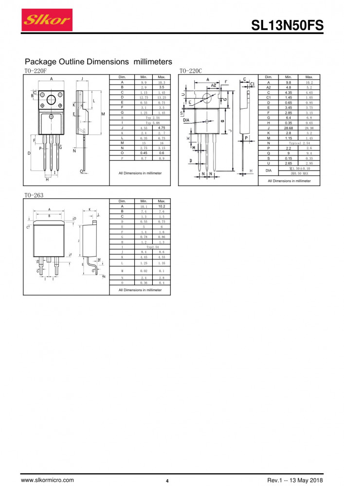 SL13N50FS datasheet page 4