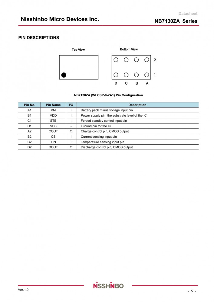 NB7130ZA datasheet page 5