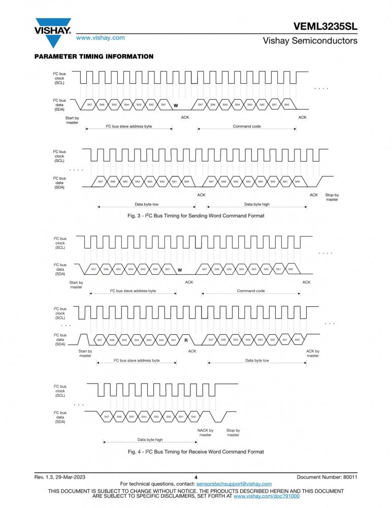 VEML3235SL datasheet page 4