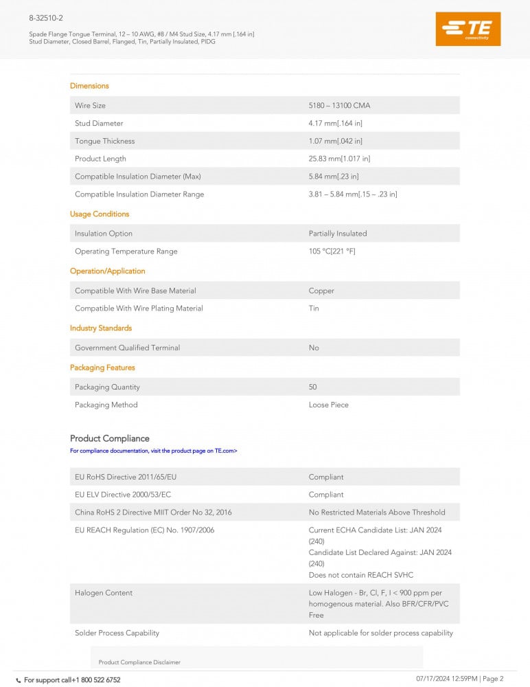 TE Connectivity 8-32510-2 document page 2