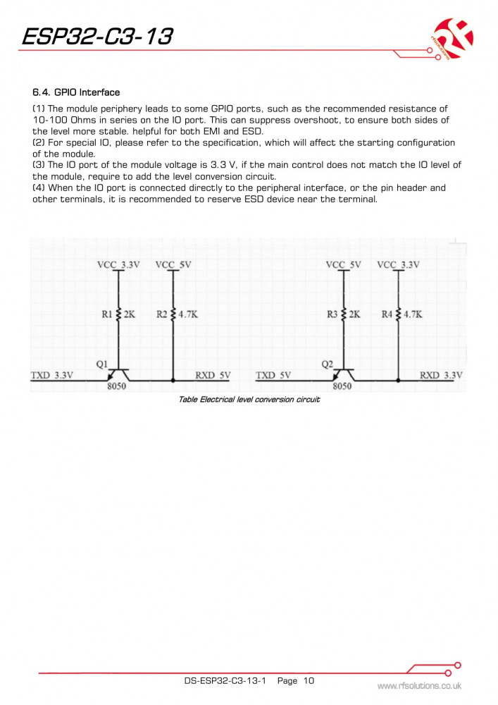 ESP32-C3-13 document page 10