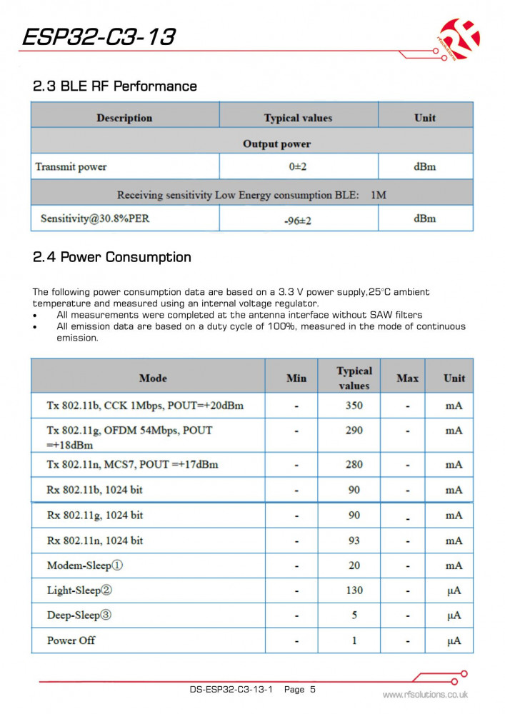 ESP32-C3-13 document page 5
