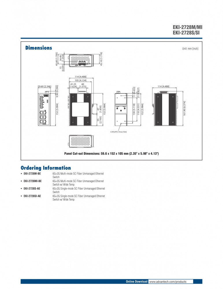 ADVANTECH EKI-2728M product document, page 2